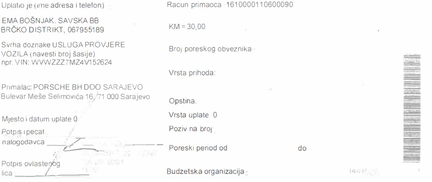 Provjera - Homologacija - Porsche Bosna i Hercegovina